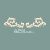 China PU Polyurethane Crown Moulding Decorative Ceiling Cornice Skirting 80mm Width Fireproof for sale
