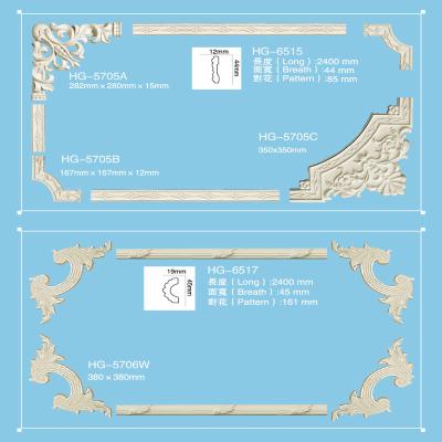 China Popular 2025 Factory Price Skirting Polyurethane Ceiling Decorative PU Crown Moulding for sale