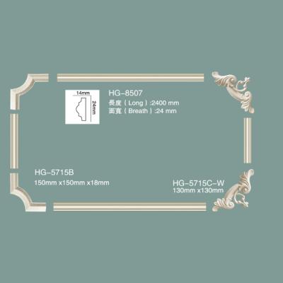 China Skirting Polyurethane Ceiling Cornice Mold Decorative PU Crown Moulding for sale