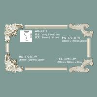 China Decorative PU Crown Moulding Ceiling Cornice Mold Polyurethane Cornices Skirting 2m Length for sale
