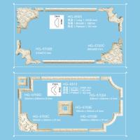 China Decorative PU Crown Moulding Ceiling Cornice Mold Lightweight Fireproof B2 Grade for Interior Decoration for sale