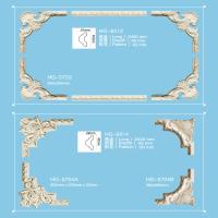China Decorative PU Crown Moulding Ceiling Cornice Mold Lightweight Fireproof B2 Grade for Interior Decoration for sale