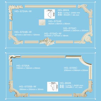 China Popular New Factory Price Skirting Polyurethane Ceiling Cornice Mold Decorative PU Crown Moulding for sale