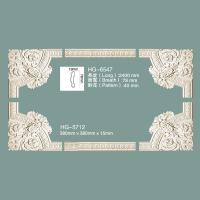 China PU Polyurethane Crown Moulding Decorative Ceiling Cornice Skirting 240cm Length for sale