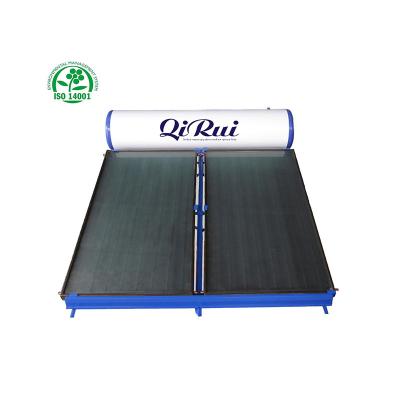 China Polyurethane Insulated Tank 100L 150L 200L 250L 300L Direct Heating Flat Plate Panel Solar Energy Water Heater Bathroom for sale
