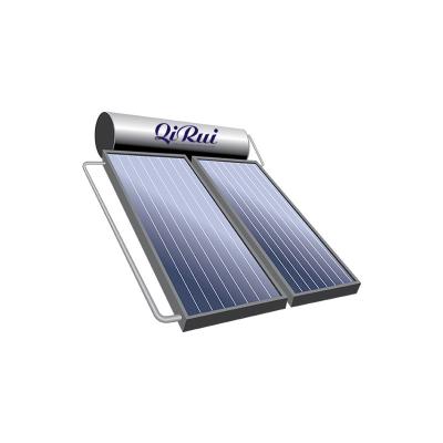 China Pressurized 2000 X 1000 X 80mm Roof Mounted Solar Water Heater Flat Panel 200L 240L 300L with 72 Hours Heat Preservation for sale