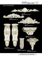 China PU Polyurethane Ornamental Mouldings Onlay Scroll Interior Decoration Lightweight Easy Install for sale