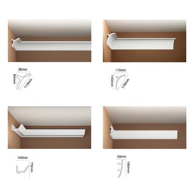 China High Density Polyurethane LED Light Cove Molding Indirect Lighting Crown Moulding for sale