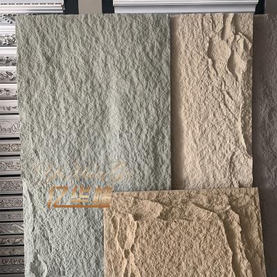 China 1200X600X30mm/50mm/60mm Polyurethane Artificial PU Stone Wall Panel for sale