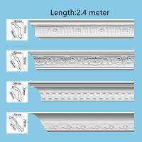 China Polyurethane Cornice Moulding Decorative PU Ceiling Moulding B2 Fireproof Lightweight for sale