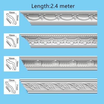 China Home Decor Molding Polyurethane Crown Moulding Decorative PU Cornice for sale