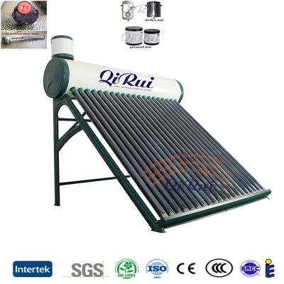 China 50 Liter 120 Liter 180 Liter Three Target Vacuum Tube Solar Hot Water Heating Heater System for sale