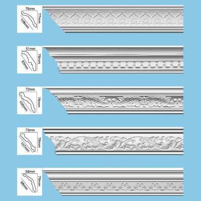 China Factory Price Skirting Polyurethane Ceiling Cornice Mold Interior Decorative PU Crown Moulding for sale
