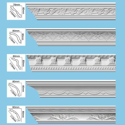 China Polyurethane Home Decor Ceiling Crown Mold Decorative PU Cornice Moulding for sale