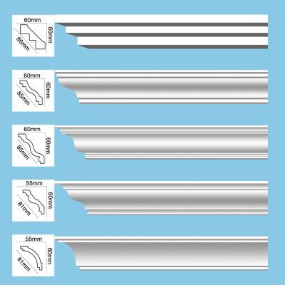 China Polyurethane Building Material Ceiling Crown Mold Decorative PU Cornice Moulding for sale