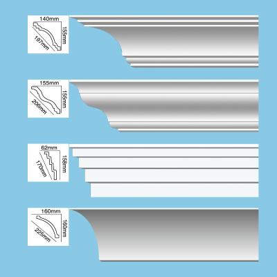 China New 2025 Factory Price Olyurethane Ceiling Cornice Mold Decorative PU Crown Moulding for sale