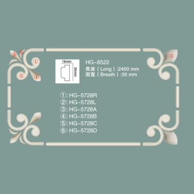 China 2025 Popular Skirting Polyurethane Ceiling Cornice Mold Decorative PU Crown Moulding for sale