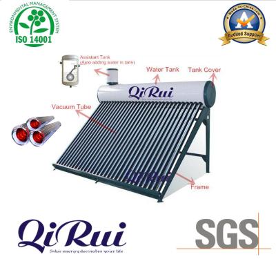 China Cheap Price China Low Pressure Vacuum Tube Solar Energy Water Heater with Assistant Tank for sale