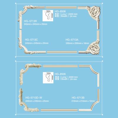 China 2025 New Factory Skirting Polyurethane Ceiling Cornice Mold Decorative PU Crown Moulding for sale