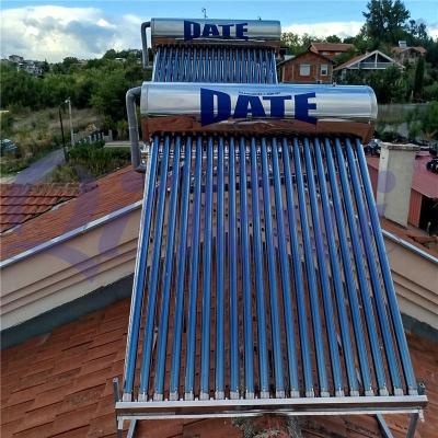China Wholesale 50L- 500L All Stainless Steel Solar Hot Water Heating System Price Low Pressure Direct Vacuum Tube Solar Geyser Water Heater for Home for sale