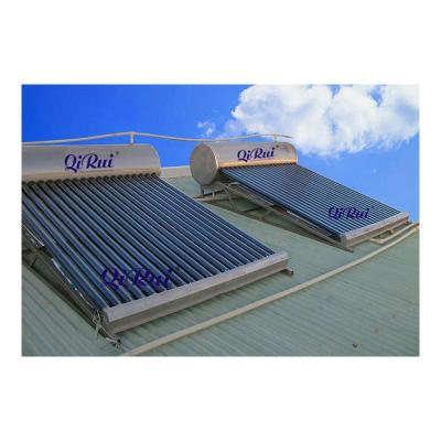 China 2025 New Wholesale 50L- 500L Steel Solar Hot Water Heating System Price High Efficiency Low Pressure Direct Vacuum Tube Solar Geyser Water Heater for sale