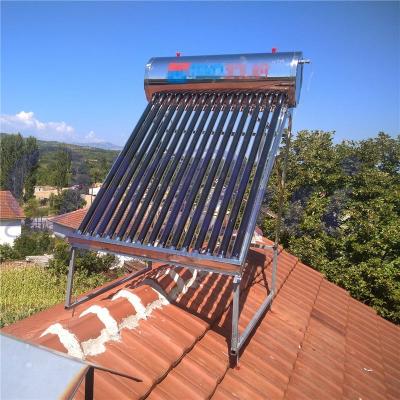 China Best Price Wholesale 50L- 500L Steel Solar Hot Water Heating System Price Low Pressure Direct Vacuum Tube Solar Geyser Water Heater for Home for sale