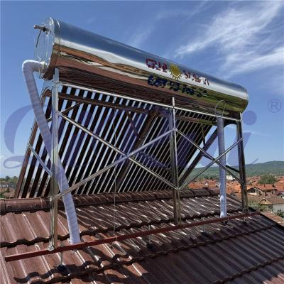 China Best Price Wholesale 50L- 500L Steel Solar Hot Water Heating System Price High Efficiency Low Pressure Direct Vacuum Tube Solar Geyser Water Heater for sale