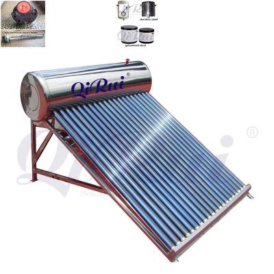 China Factory Price Wholesale 50L- 500L Steel Solar Hot Water Heating System Efficiency Low Pressure Direct Vacuum Tube Solar Geyser Water Heater for sale