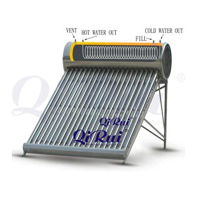 China Vacuum Tube Termotanque Solar Pre-Heated Stainless Steel Coil Solar Water Heater Boiler System for sale