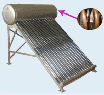 China 150L 200L 300L Vacuum Tube High Pressure Coil Solar Thermal Water Heater System Cph-58 for sale