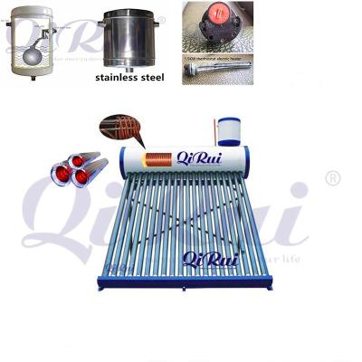 China 2025 New 240L 300L Integrated Vacuum Tube Coil Solar Steel Pressurized Solar Hot Water Heating Heater with Copper Pipe for sale