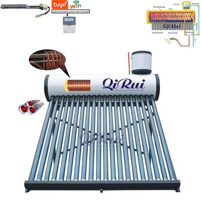 China 2025 New Integrated Water System All Stainless Steel Pressurized Solar Hot Water Heating Heater with Copper Pipe for sale