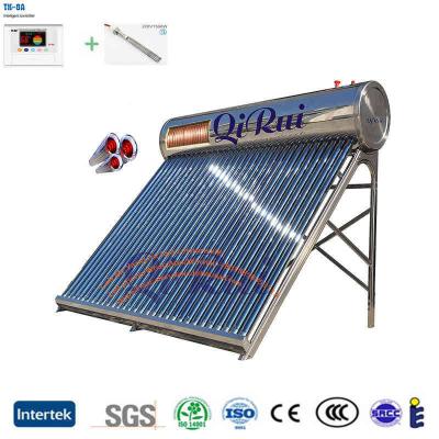 China 2025 Popular 240L 300L Integrated Vacuum Tube Coil Solar Water System All Stainless Steel Pressurized Solar Hot Water Heating Heater with Copper Pipe for sale
