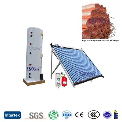 China 100L-2000L Copper Pipe Heat Exchanger Solar Hot Water Heating Heater System for sale