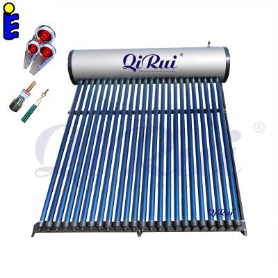 China 100L 150L 200L 300 Liter Best Heat Pipe Evacuated Tube SABS Pressurized Solar Hot Water Heater Heating System Price High Pressure Solar Geyser with Copper Pipe for sale