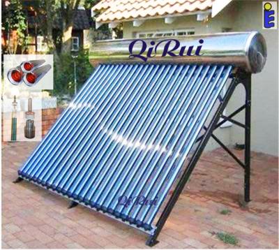 China Inox SUS304 Stainless Steel Outer Tank Heat Pipe Solar Water Heater with CE for sale