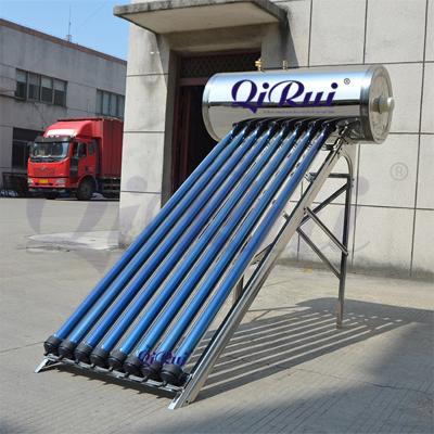 China Evacuated Tube Calentador Solar Boiler Integrated Best Pressurized Geyser Direct Heating System Home Solar Energy Hot Water Heater with Copper Pipe for sale