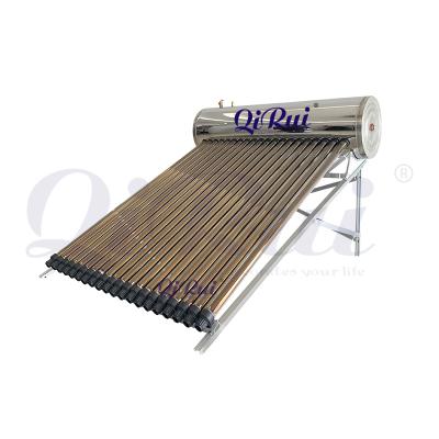 China 100L 200L 300L Integrated System Heat Pipe Solar Hot Water Heater for sale