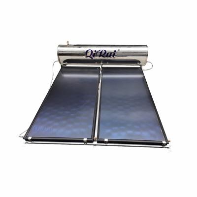 China 100L 150L 200L 250L 300 Liter Enamel Jacket Tank Chauffe-Eau Solaire Price High Pressure Solar Geyser Flat Plate Hot Water Heater Heater System for sale