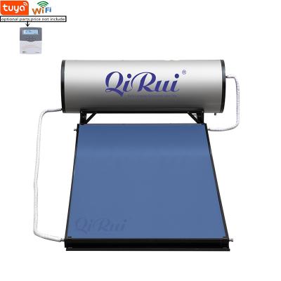 China 100L 150L 200L 250L 300 Liter Enamel Jacket Tank Chauffe-Eau Solaire Gyser Collector Pressurized Flat Plate Panel Solar Geyser Hot Water Heater for sale