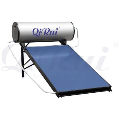 China 100L 150L 200L 250L 300 Liter Enamel Jacket Tank Chauffe-Eau Solaire Gyser Flat Plate Solar Collector Passive Panel Hot Water Heater Solar Geyser for sale