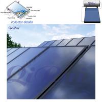 China Flat Plate Solar Collector 2 2.5 3 sqm Titanium Blue Black Chrome Coated Copper Pipe for sale