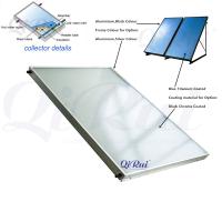 China Flat Plate Solar Collector 2 2.5 3 sqm Titanium Blue Black Chrome Coated Copper Pipe for sale