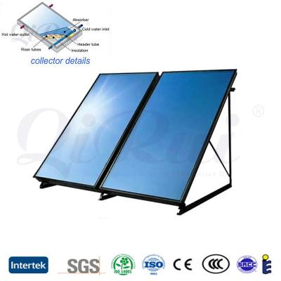 China 2/2.5/3 Square Meter Titanium Blue Coated Flat Plate Solar Thermal Collector for sale