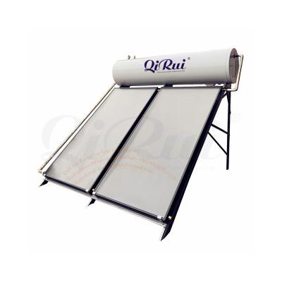 China 150L 200L 250L 300L Roof Mounted Stainless Steel Tank Flat Plate Solar Water Heater for sale