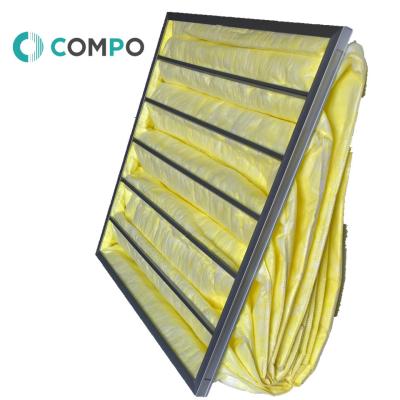 China Anti Corrosion AHU Filter 99.9% Pocket Bag Air Filters Customized for sale