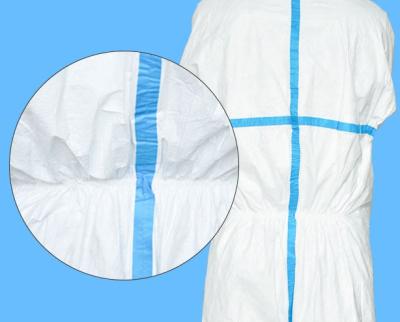 China 20mm blue tape Profile Disposable Medical Personal Protective clothing Equipment Protective Suits for sale