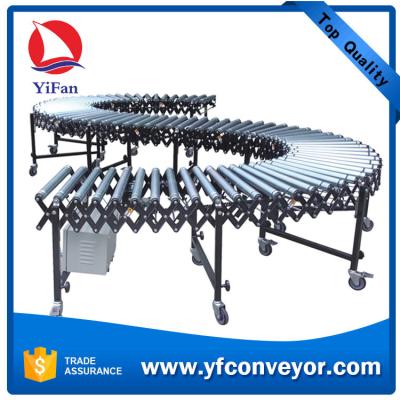 China Flexible Motorized Stainless Steel Roller Conveyor,Flexible Roller Conveyor for sale