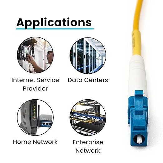 Quality OS2 LC to LC UPC Fiber Optic Cable PVC, 2M/7ft LC/UPC to LC/UPC Single Mode Fiber, Simplex Length Option:0.5m-10m for sale