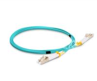 Quality LC UPC to LC UPC Duplex OM4 2.0mm LSZH Multimode Fiber Optic Patch Cable 15m for sale